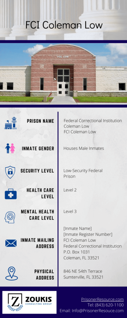 FCI Coleman Low - FCC Coleman - Zoukis Consulting Group